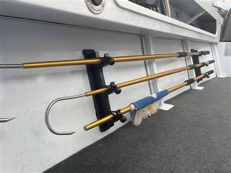 Boat Gaff Pole Rod Holder 3 Gang 100mm Centres Off Set