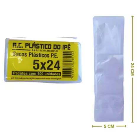 Saco Geladinho Ipe 5x24 C 100 Limas Embalagens