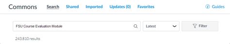 Instructors How To Import The Fsu Course Evaluation Module Into Your Course Site From Commons