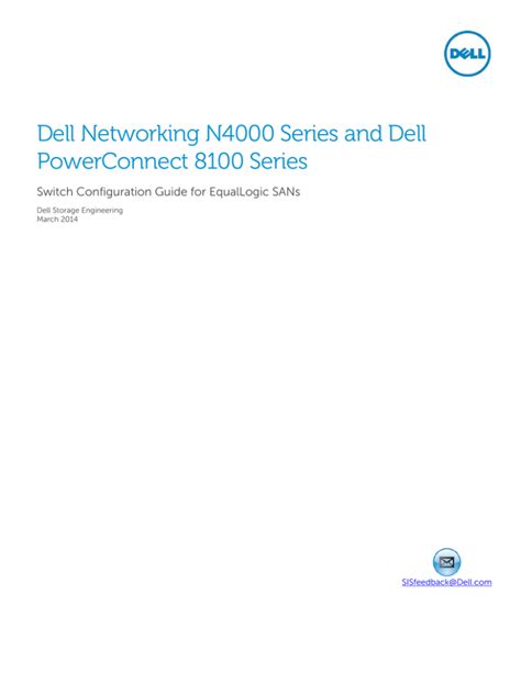 Dell Networking Switch Configuration For Equallogic Sans
