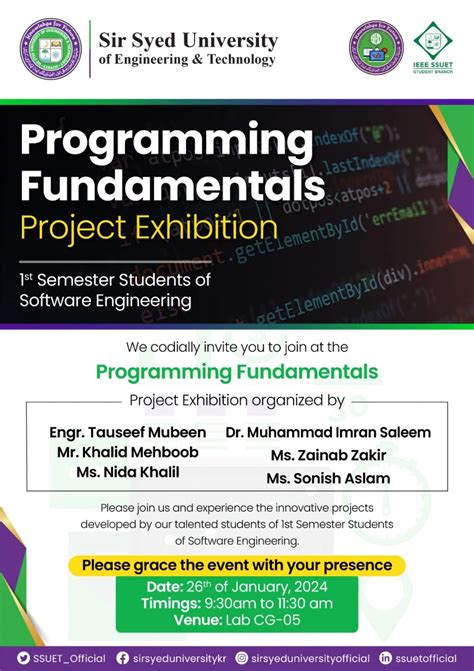 Programmingfundamentals Projectexhibition Softwareengineering