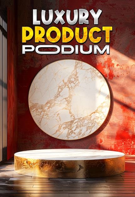 포스터 배경으로 럭셔리 제품 포디움 디스플레이 프리미엄 Ai 생성 Psd