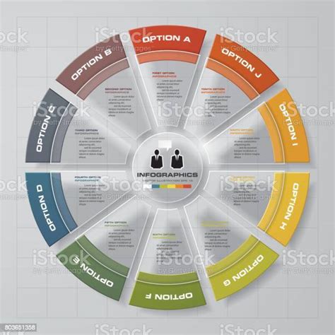 10 단계 현대 원형 차트 인포 그래픽 요소를 추상화 합니다 벡터 일러스트입니다 0명에 대한 스톡 벡터 아트 및 기타 이미지 0명 3차원 형태 개념 Istock