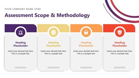 Five Step Diagram Scope And Methodology Slide Slidemodel
