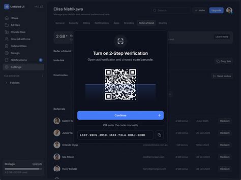 2fa Modal Qr Code — Untitled Ui By Jordan Hughes® On Dribbble