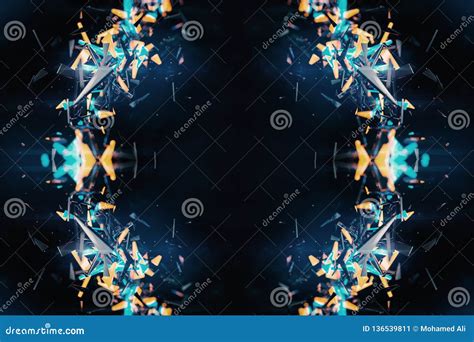 Abstract Unique Circular Artistic Fractal Artwork As A Background Stock Illustration