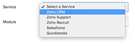 Configure Zoho CRM Integration ManageEngine AppCreator Help