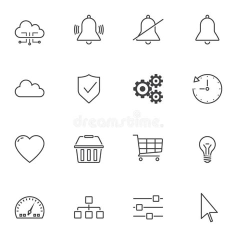 Ui Vector Icons Set Stock Vector Illustration Of Cursor 155080773