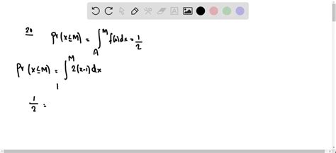 SOLVED Find The Median Of The Random Variable Whose Density Function Is