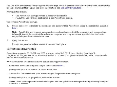Powerstore Storage Deployment Guide Red Hat Openshift Container