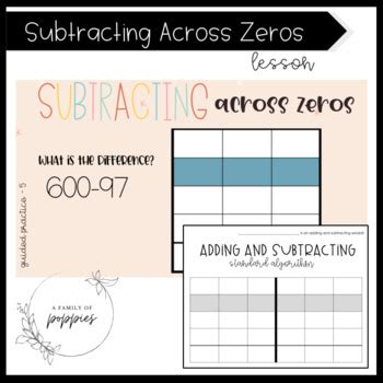 Subtracting Across Zeros To The Hundreds Lesson By Help A Kiddo Out