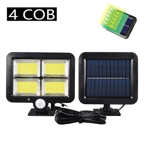 야외 태양광 모션 센서 충전식 태양광 벽 Cob 조명 방수 비상 거리 정원 베란다 Led 조명