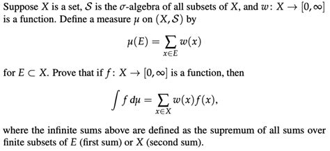 Suppose X Is A Set S Is The O Algebra Of All Subsets Chegg Com