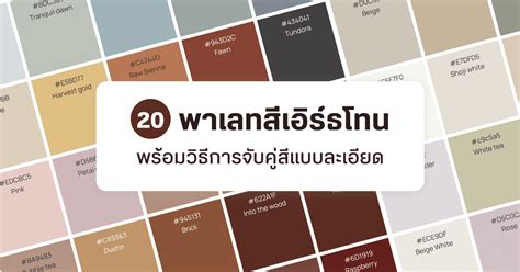 20 พาเลตสีเอิร์ธโทน พร้อมโค้ดสี Html Designil