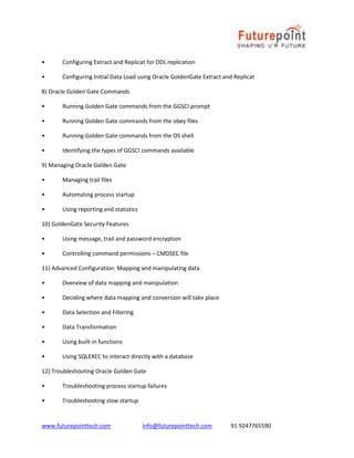 Oracle Golden Gate Training Docx