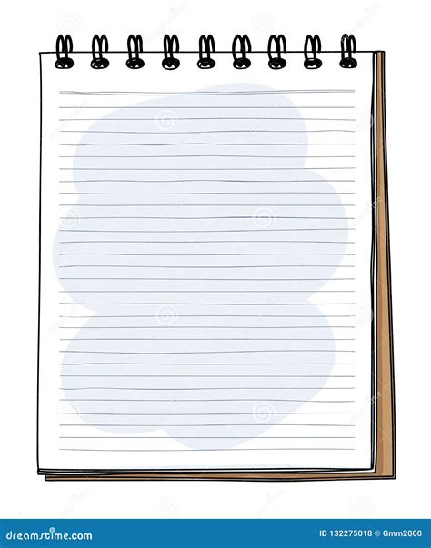 Brown Notebook With Grid Hand Drawn And Pencil Vector Art Illust Stock Vector Illustration Of