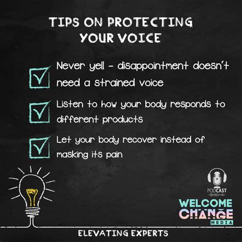 Tips On Protecting Your Voice Welcome Change Media