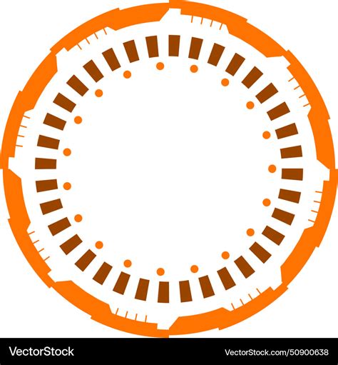 Round Progress Indicator Element In Futuristic Vector Image