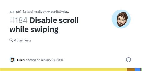 Disable Scroll While Swiping · Issue 184 · Jemise111react Native