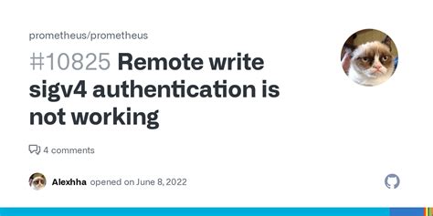 Remote Write Sigv4 Authentication Is Not Working · Issue 10825 · Prometheusprometheus · Github