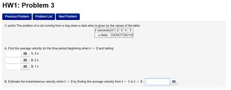 Solved HW1 Problem 3 Previous Problem Problem List Next Chegg Com