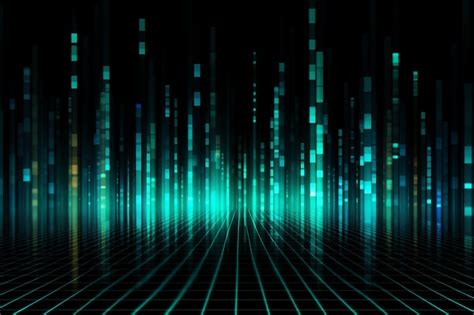 D Programming Background With Abstract Binary Code Premium Ai