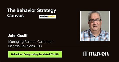 The Behavior Strategy Canvas Make It Toolkit