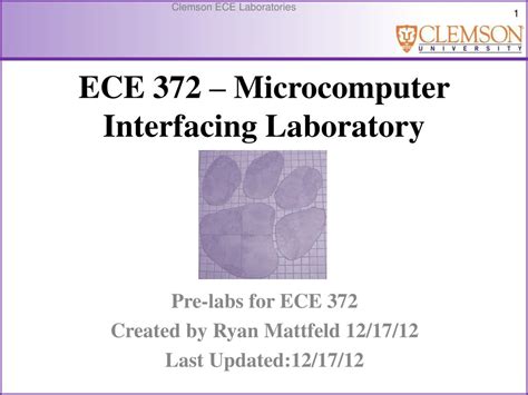 ppt ece 372 microcomputer interfacing laboratory powerpoint