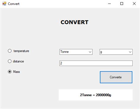 GitHub BILALMRN ConvertUnites WinForm L Application De Conversion Vous Permet De Convertir