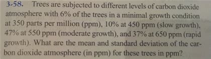 Solved Trees Are Subjected To Different Levels Of Carbon Chegg Com