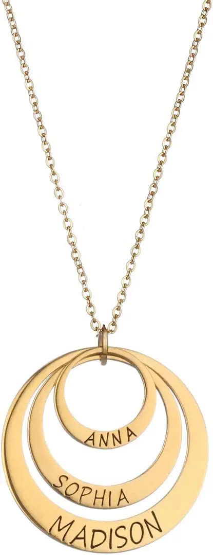 گردنبند نام شخصی Huan Xun 2 گردنبند سفارشی دو نامی خانواده نام های کودکان