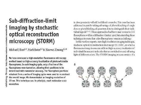 Proceeding Beyond Diffraction Limit Stochastic Optical Reconstruction