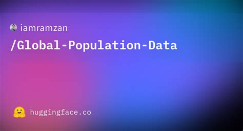 Iamramzanglobal Population Data · Datasets At Hugging Face