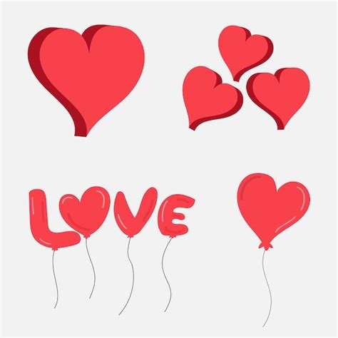 발렌타인 데이 사랑 벡터 프리미엄 벡터