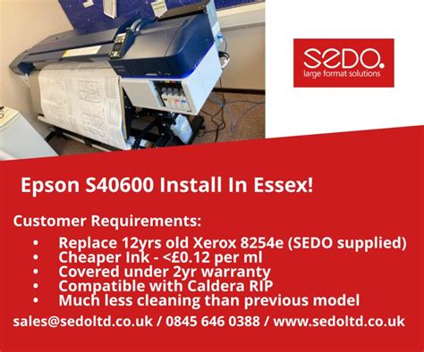 Sedo Large Format Solutions On Linkedin 🔴⚪ Epson S40600 Install By Sedo 🔴⚪ Our Customer Works