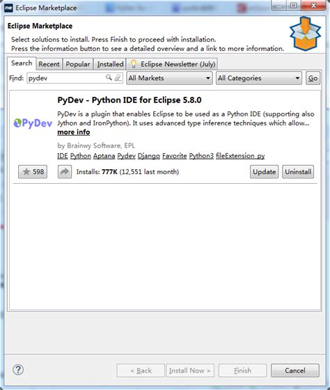 Eclipse 安装python后pydev不出现 Mazehong 博客园