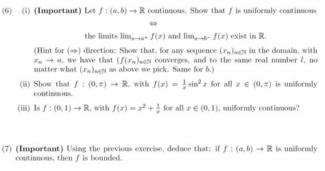 let f a b rightarrow r continuous show that f is