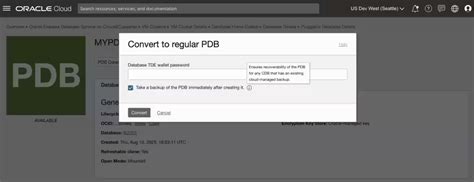 Enhanced Pdb Automation On Exadata And Base Database Services Db Exam