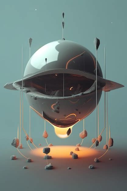 Premium Photo A Close Up Of A Futuristic Object With A Lot Of Objects