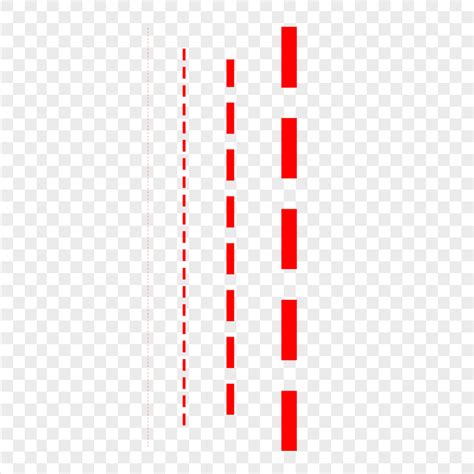 Four Red Dashed Lines Transparent PNG Citypng