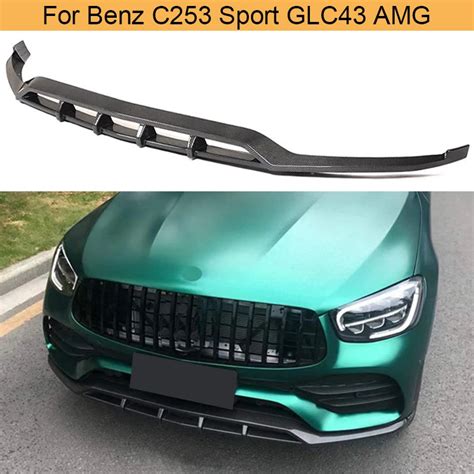 탄소 섬유 앞 범퍼 립 스포일러 메르세데스 벤츠 Glc 클래스 C253 스포츠 Glc43 Amg 프론트 립 스포일러 스플리터