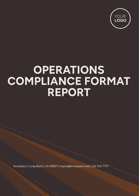 Free Operations Report Template To Edit Online
