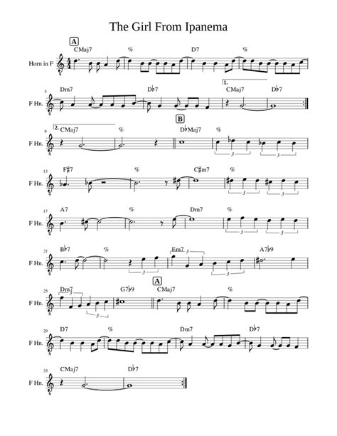 The Girl From Ipanema Sheet Music