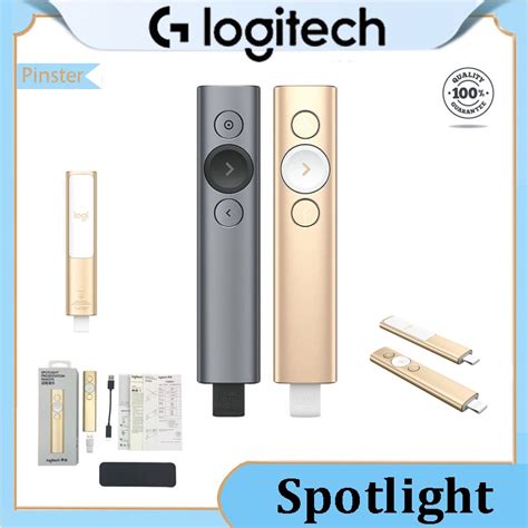 Logitech Spotlight Wireless Presentation Remote 2 4 Ghz And Bluetooth Usb Receiver Digital Laser