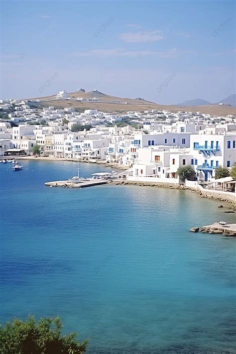 미코노스의 큰 마을 배경 배경 화면 및 일러스트 무료 다운로드 Pngtree