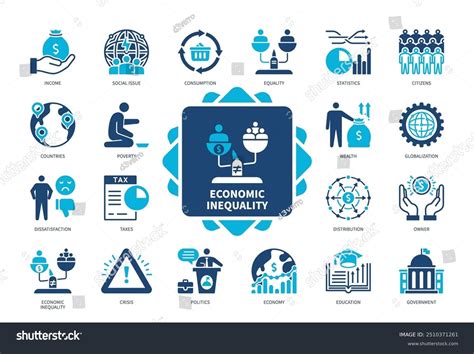 Economic Inequality Icon Set Social Issue Stock Vector Royalty Free 2510371261 Shutterstock