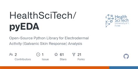 Github Healthscitechpyeda Open Source Python Library For Electrodermal Activity Galvanic
