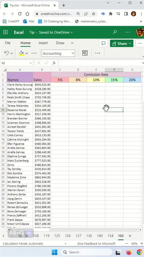 Calculate Commission Using Dynamic Array In Excel Excel Tips And