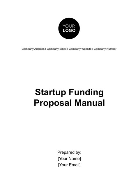 Free Startup Funding Proposal Manual Template To Edit Online