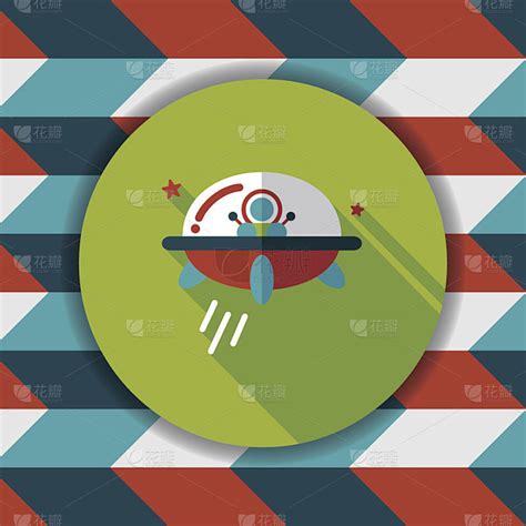 空间平面图标与长阴影，eps10